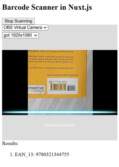 How to Build a Barcode and QR Code Scanner in Nuxt.js | Dynamsoft Developers Blog