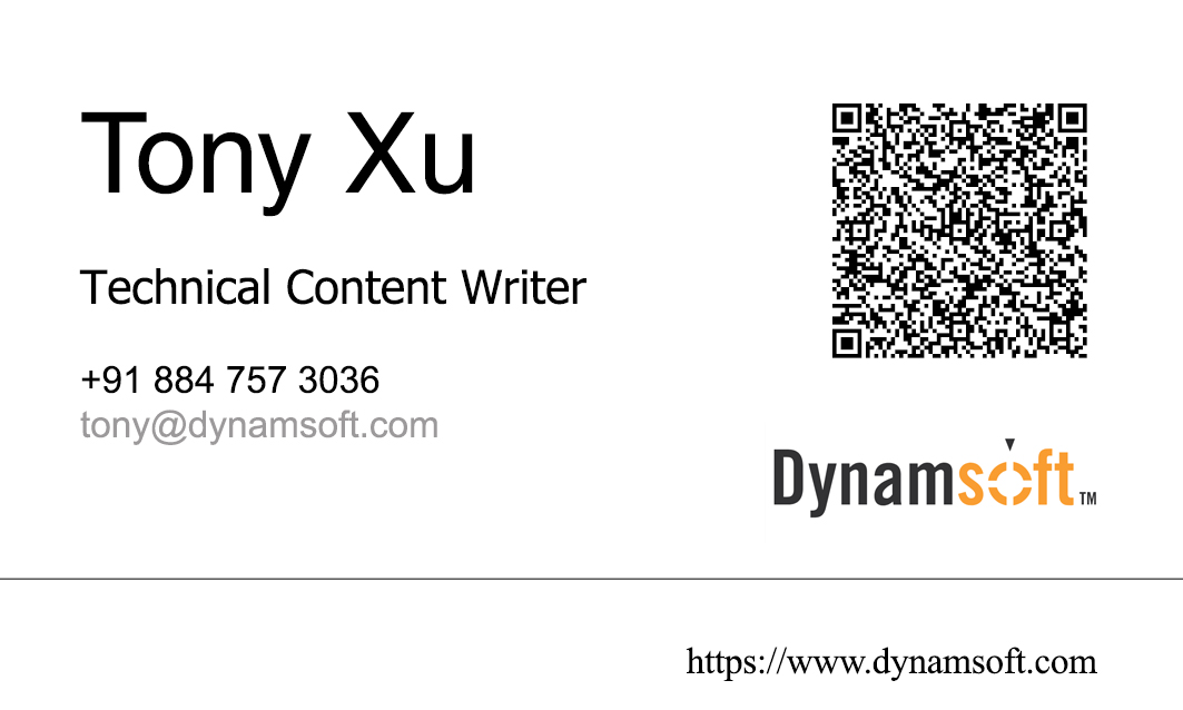 vCard QR Code Generation and Scanning with JavaScript | Dynamsoft Developers Blog