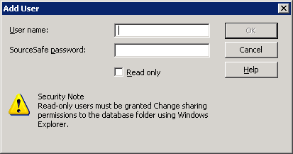 Using Visual SourceSafe - How to manage users - Dynamsoft Developers