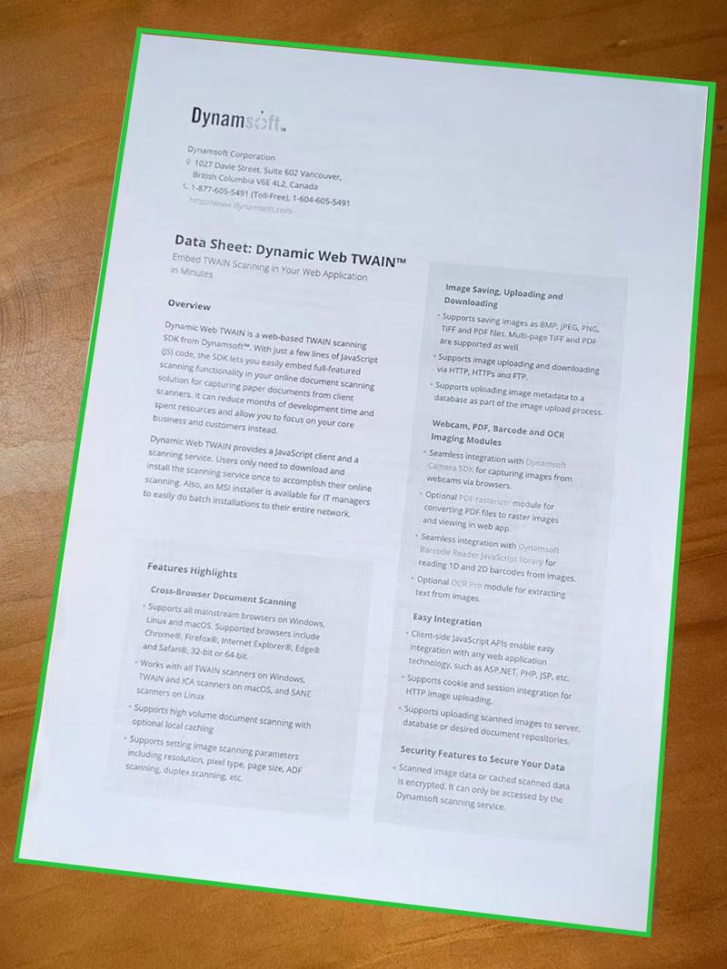 Dynamsoft Document Normalizer - Introduction