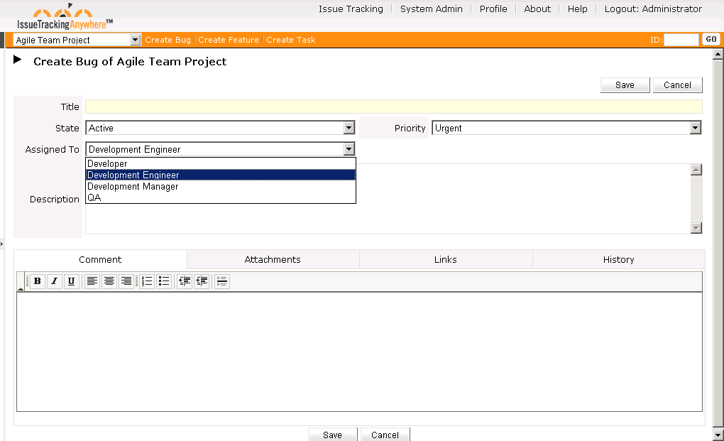 Issue - Web-Based Issue/Bug Tracking System